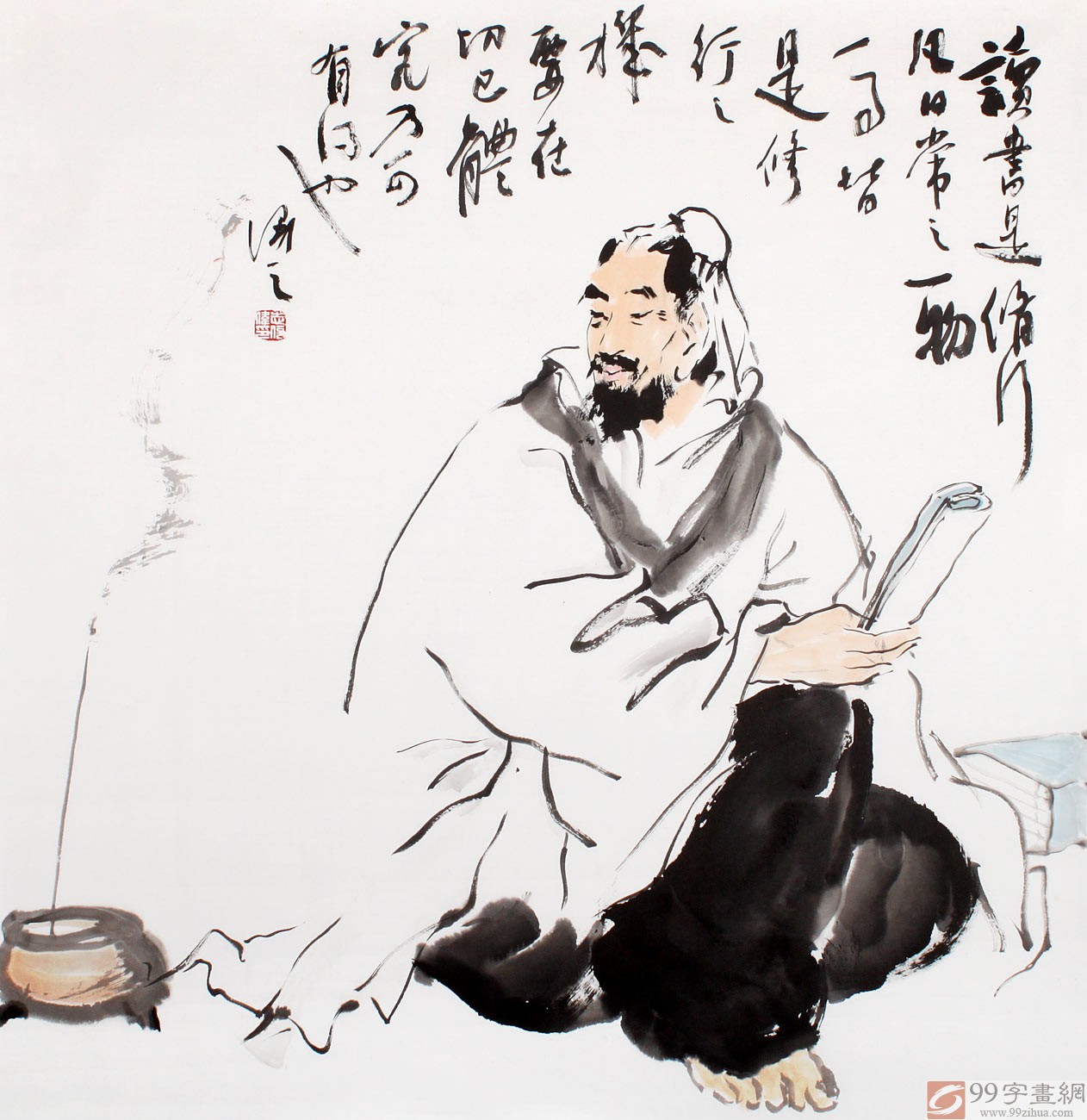 古代人物读书古代小书童读书古代童子读书大山谷图库